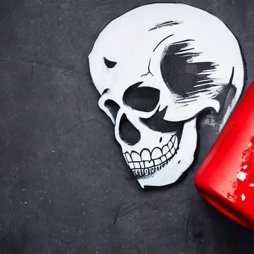 edgy, skeleton, bloody, gym pre - workout container | Stable Diffusion ...