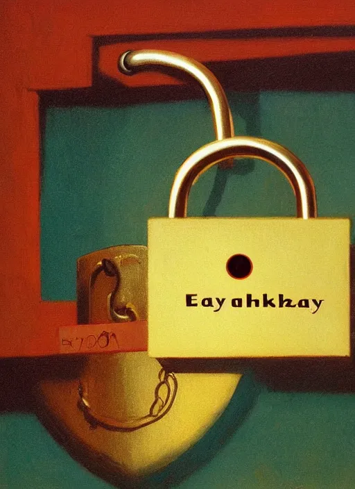 padlock on a birthday balloon Edward Hopper and James | Stable ...