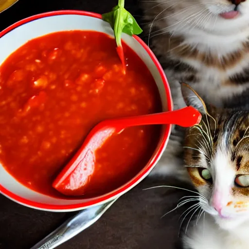 a cat soup with catsup | Stable Diffusion | OpenArt