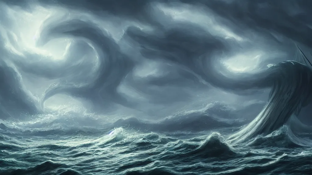 a fantasy book landscape of a massive kraken, small | Stable Diffusion ...