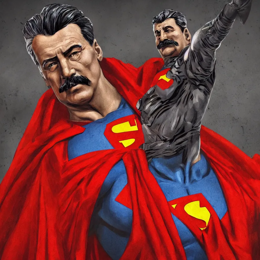 stalin as superman red son, socialist realism, soviet, | Stable ...