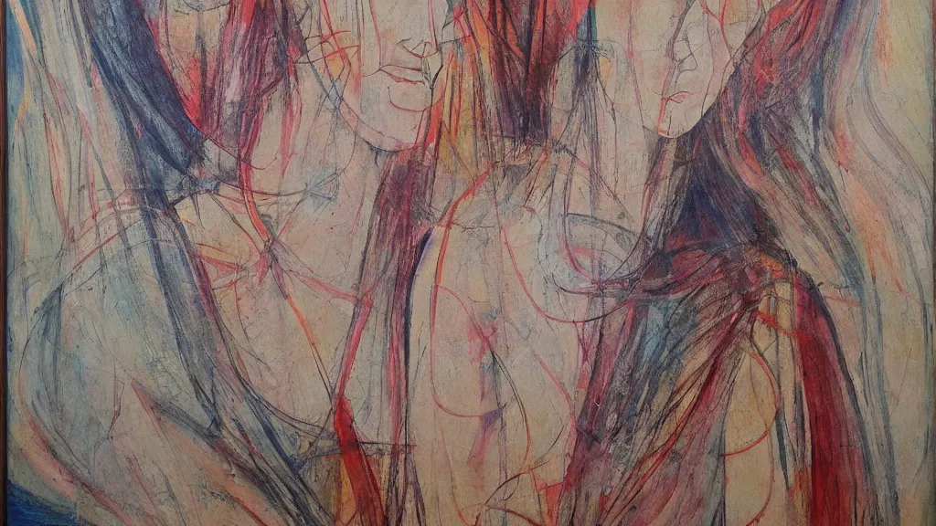 abstract art painting figures lines forms in style of | Stable Diffusion | OpenArt