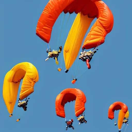 airborne paratroopers jumping from parachutes, style | Stable Diffusion ...