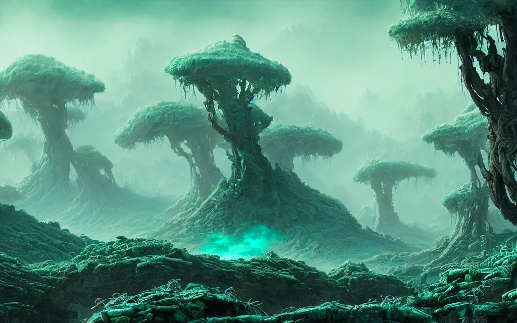 a beautiful highly detailed matte painting of an alien | Stable ...