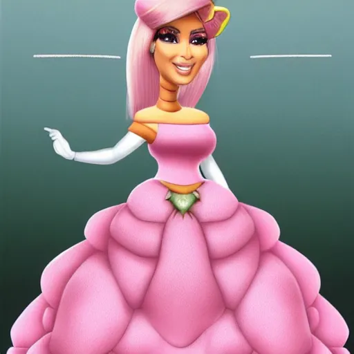 hyper realistic kim kardashian as princess peach. | Stable Diffusion ...
