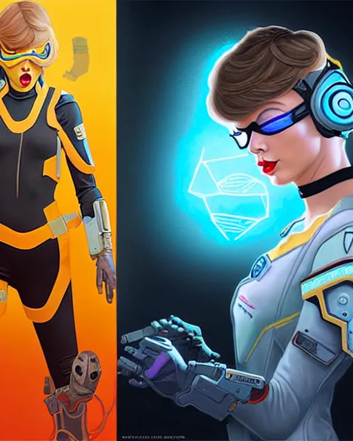 taylor swift as tracer from overwatch, see through | Stable Diffusion ...