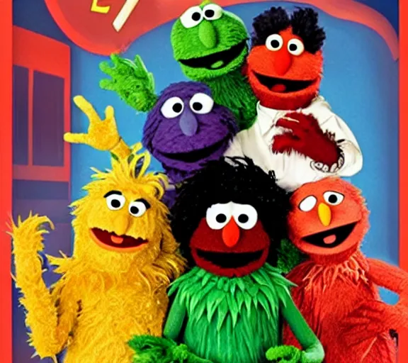 a horror movie poster about sesame street-H 576 | Stable Diffusion ...