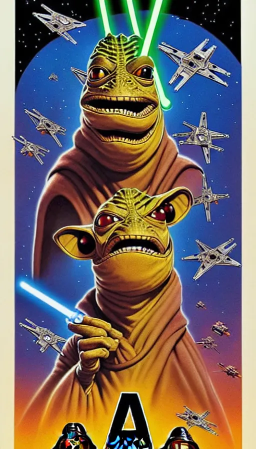 movie poster for the new star wars movie jarjar in | Stable Diffusion ...