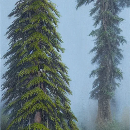 detailed portrait of a western hemlock tree, matte | Stable Diffusion ...