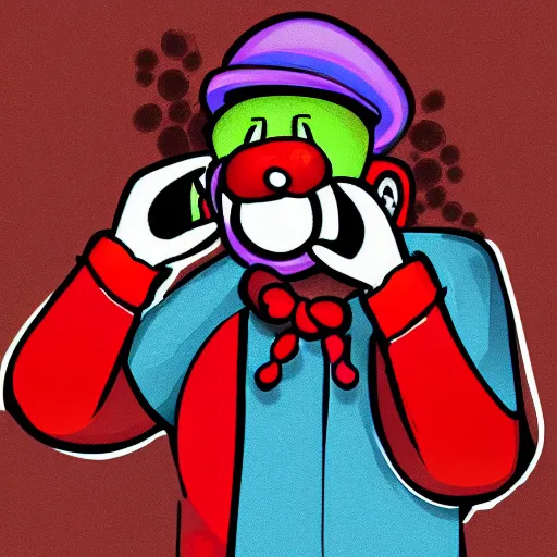 Clown robber, vector art, digital art, jazzaf style | Stable Diffusion ...