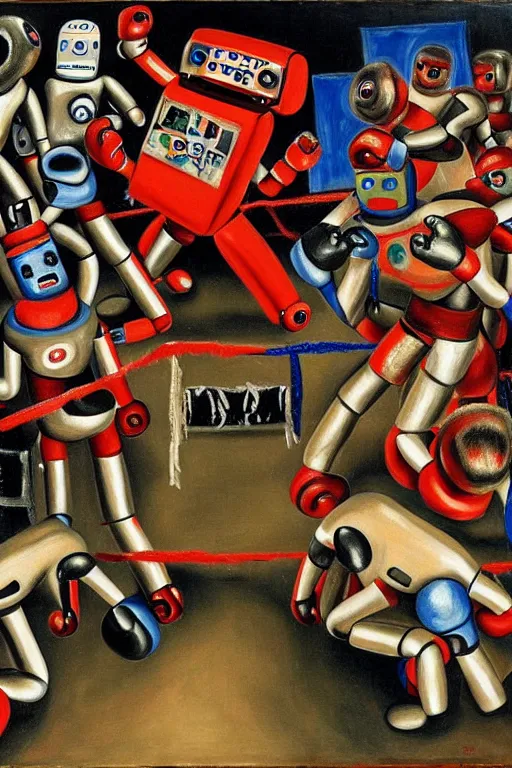 scene from robot boxing match, highly detailed, | Stable Diffusion | OpenArt