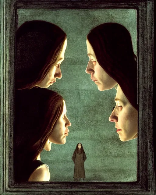 nicholas cage twins, sisters, in the void, by the | Stable Diffusion