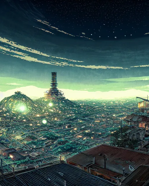 a beautiful detailed anime illustration of urbex city | Stable ...