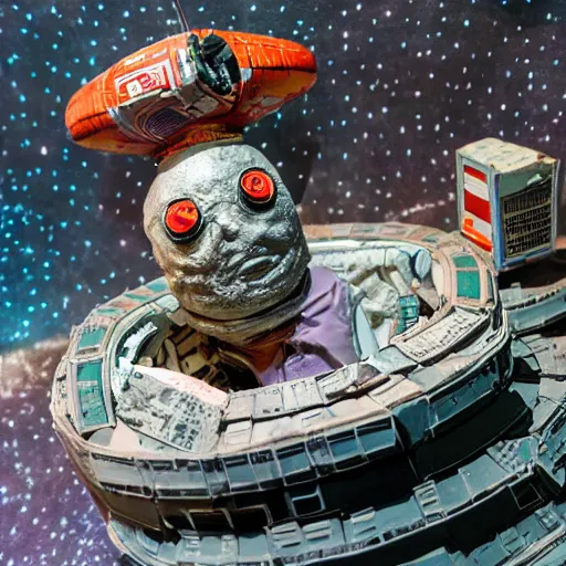 a space admiral tethered to an asteroid, with | Stable Diffusion | OpenArt