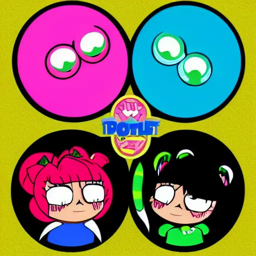 Power puff girls bubble text Vector logo | Stable Diffusion | OpenArt