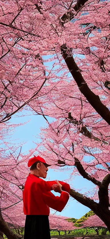 a portrait photo of popeye at a sakura tree, side | Stable Diffusion ...