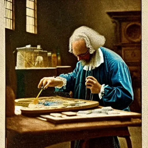old vintage photograph of a color scientist professor | Stable ...