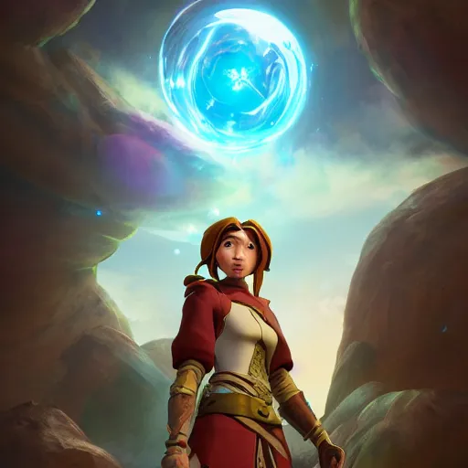 an epic fantasy comic book style portrait painting of | Stable ...