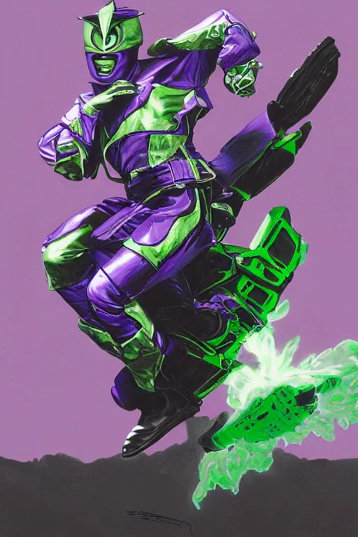 portrait of cowboy johnny cash as purple green ranger | Stable ...