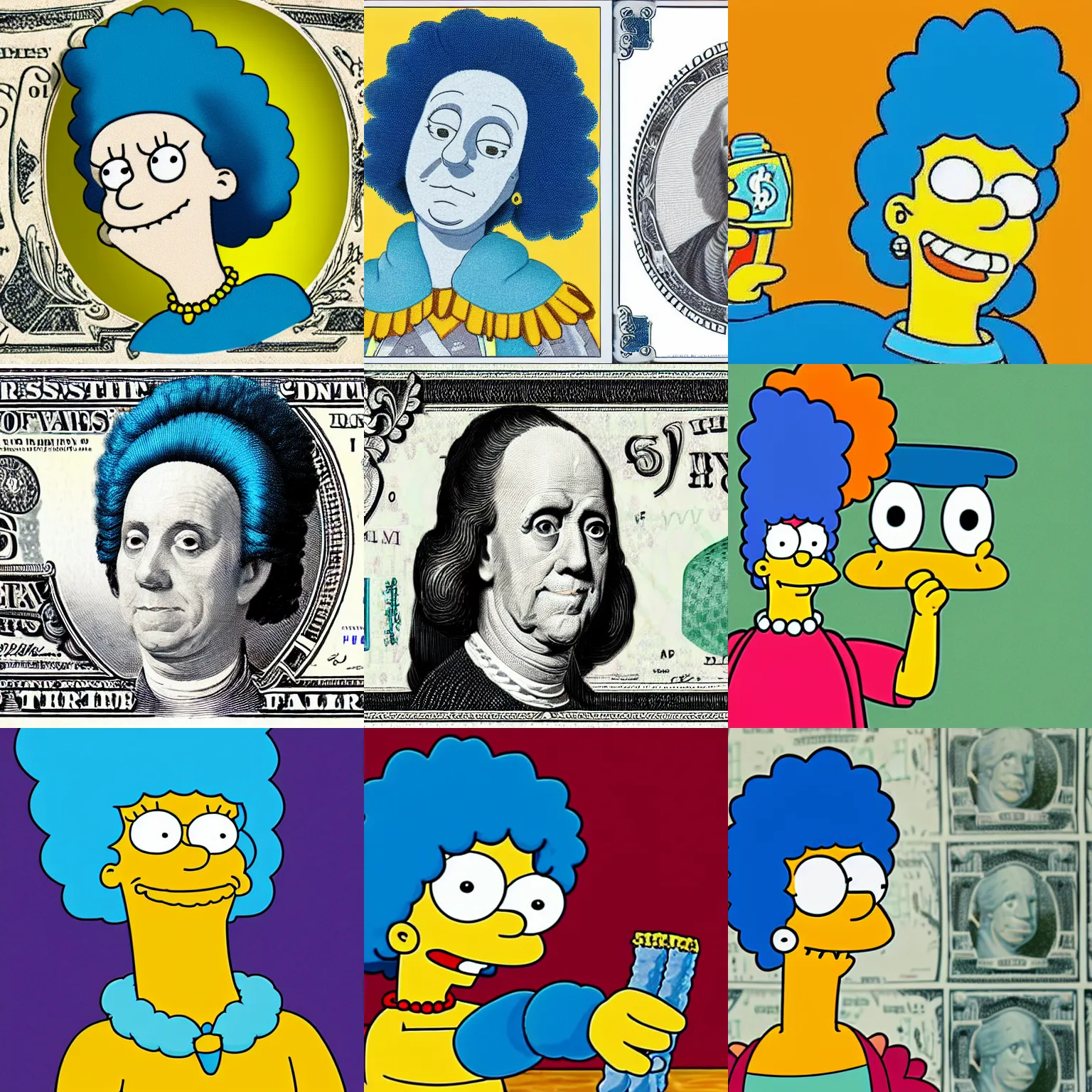 Marge Simpson instead of Benjamin Franklin on a dollar | Stable ...