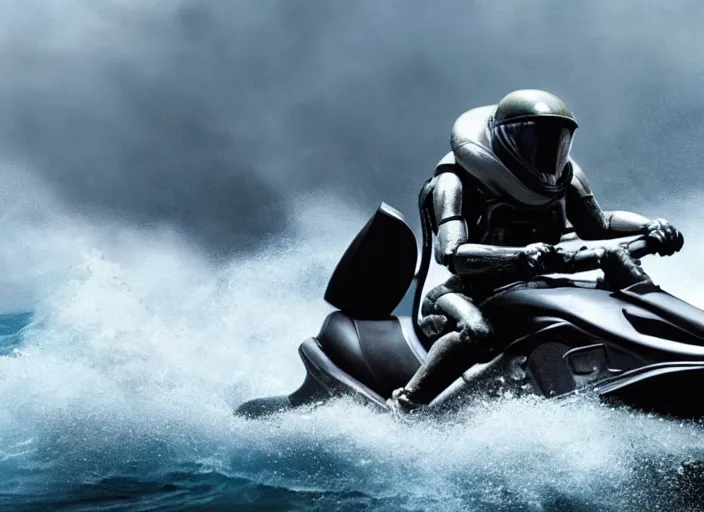 film still of alien!! xenomorph!! jet skiing in the | Stable Diffusion ...