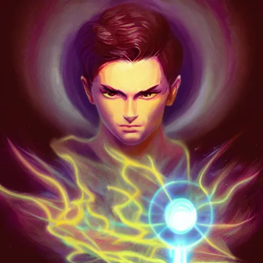 a powerful psychic man emitting psychic powers, by | Stable Diffusion | OpenArt