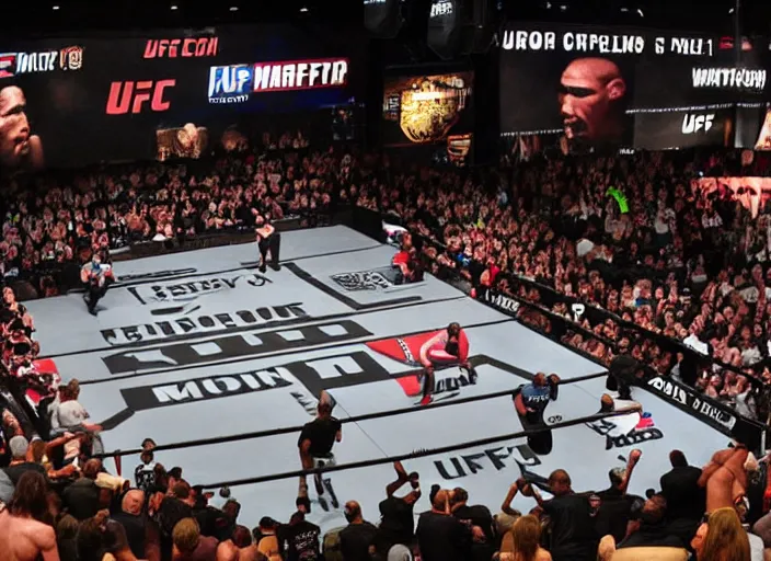 UFC boxing match in a medieval castle | Stable Diffusion