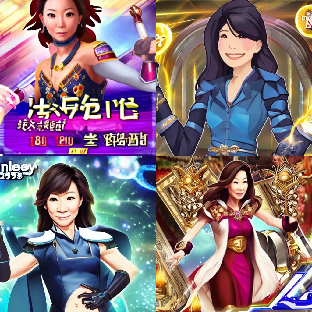 Michelle Yeoh as a gacha game SSR card | Stable Diffusion | OpenArt