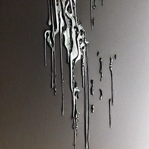 abstract impossible chrome drippy goo sculpture fine | Stable Diffusion ...
