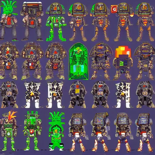 sci - fi space marine full body game sprite playstation | Stable Diffusion