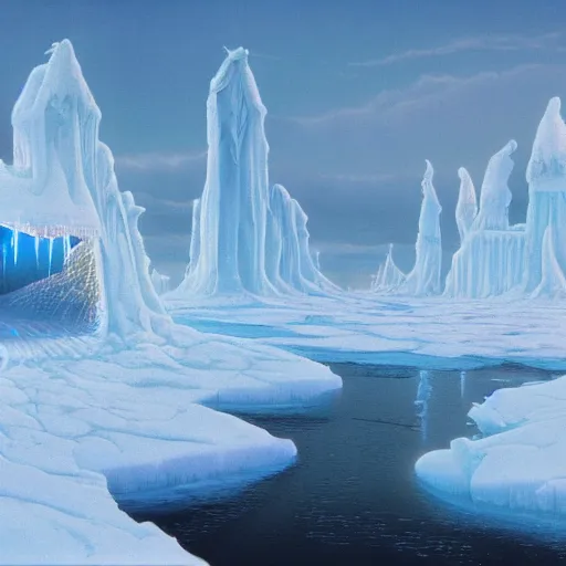hd wallpaper of ice castles in the north pole, artwork | Stable ...