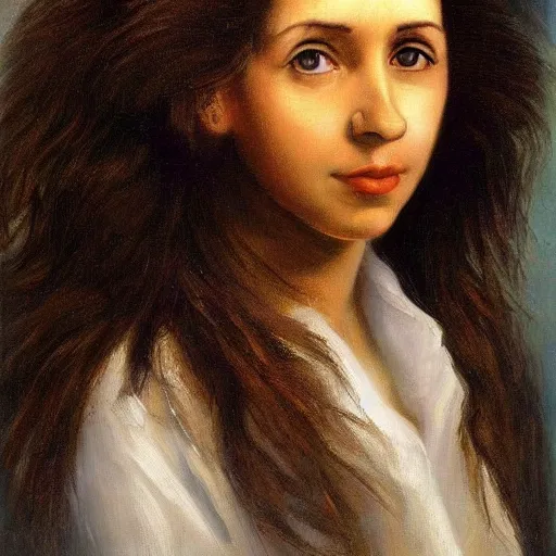 beautiful young brunette woman einstein portrait | Stable Diffusion | OpenArt