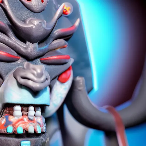 closeup headshot 3 d toy chinese bestiary god as funco | Stable ...