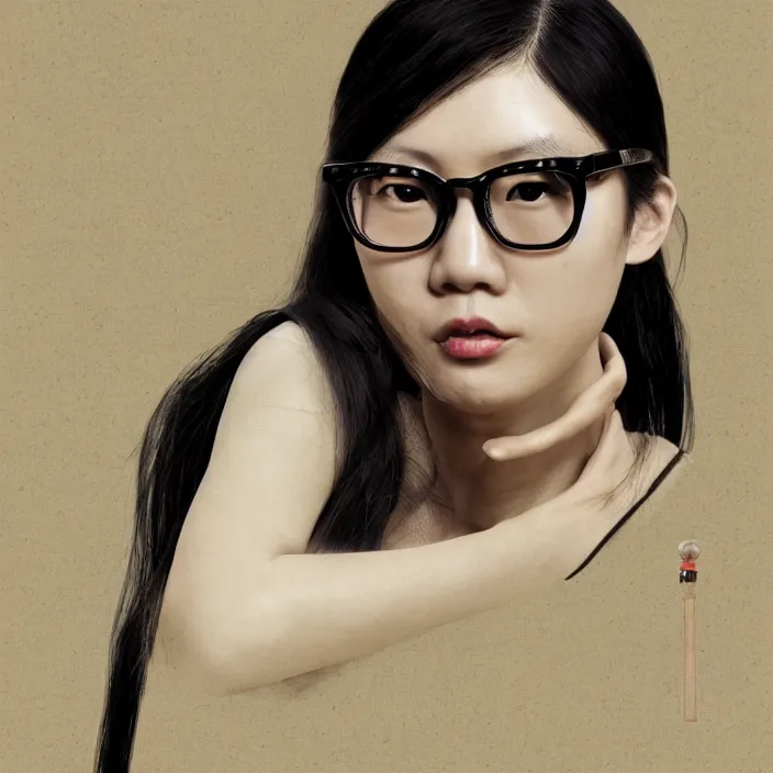 chinese gucci goddess nerd in glasses, future fashion, | Stable ...
