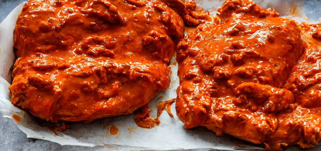 a massive, saucy buffalo chicken flaps around the | Stable Diffusion ...