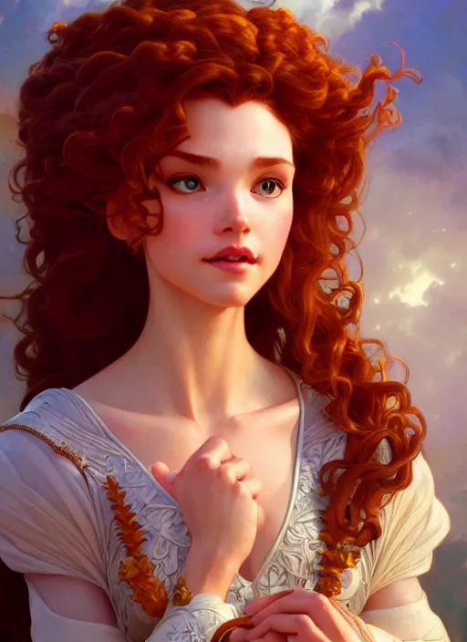 portrait of disney merida, intricate, elegant, highly | Stable ...