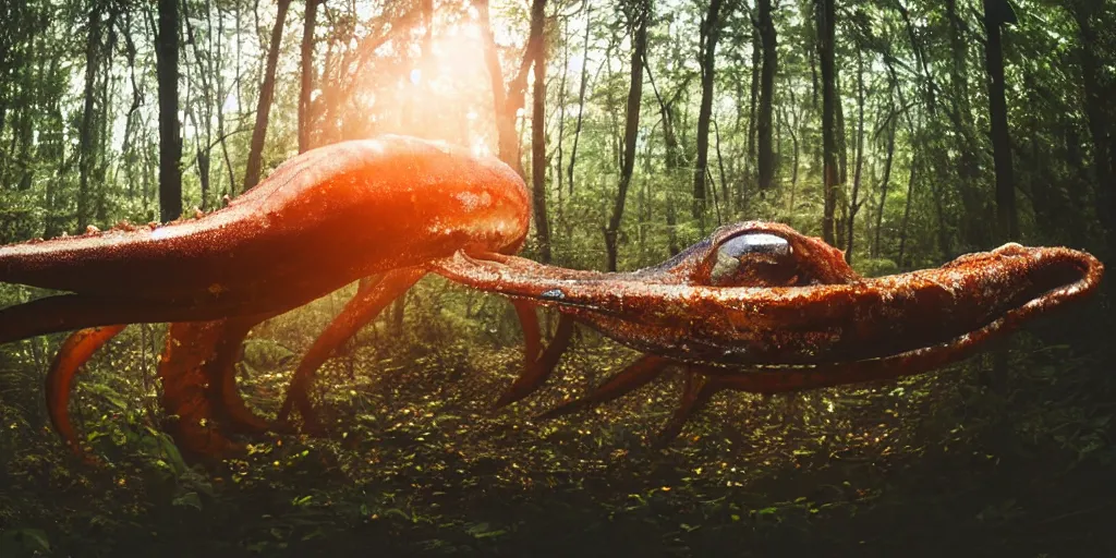 a highly detailed giant squid god floating in the | Stable Diffusion ...