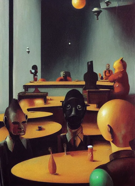 spherical head people and a black dog at flooded | Stable Diffusion ...