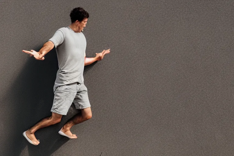 half of a man phasing through a wall | Stable Diffusion