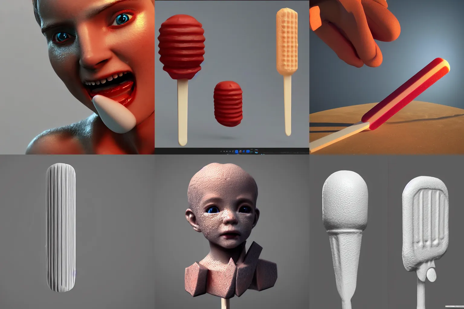 ultrarealistic 3d popsicle render, substance painter | Stable Diffusion