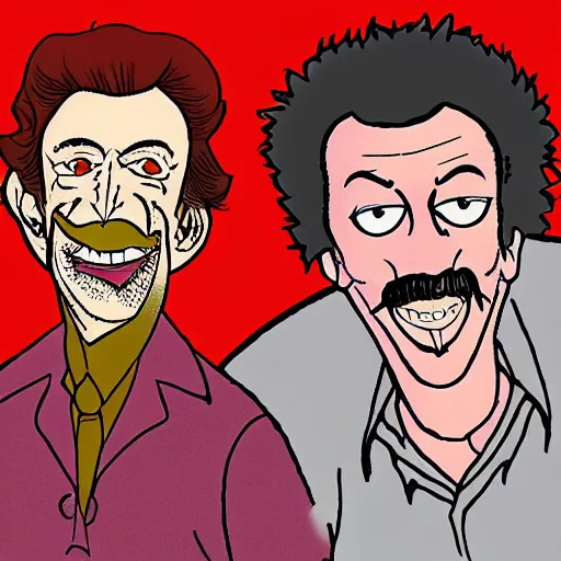 illustration of Tim Curry and Nigel Thornberry | Stable Diffusion | OpenArt