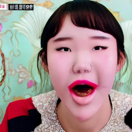 north korean tik tok influencer, her mukbang, | Stable Diffusion | OpenArt