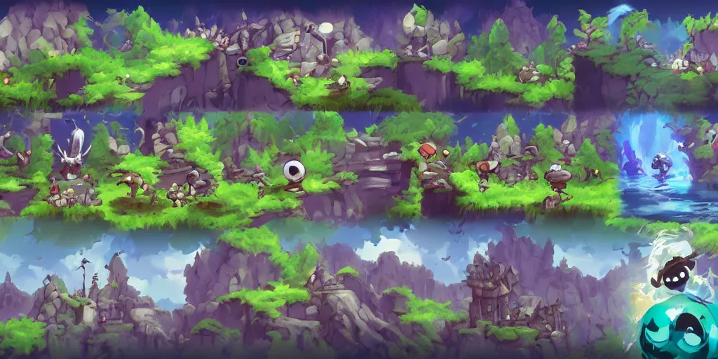 different spritesheet game assets from Ori and the | Stable Diffusion ...