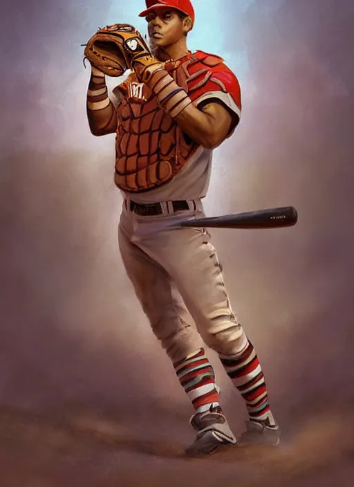 fursona portrait commission of a anthro tiger baseball | Stable ...