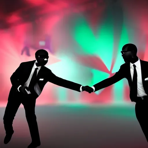 two secret service agents dancing at a rave, ultra | Stable Diffusion ...