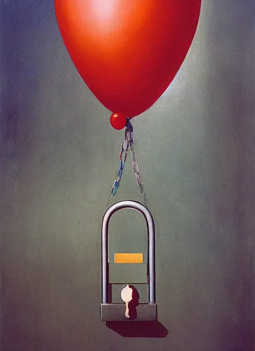 padlock on a birthday balloon Edward Hopper and James | Stable ...