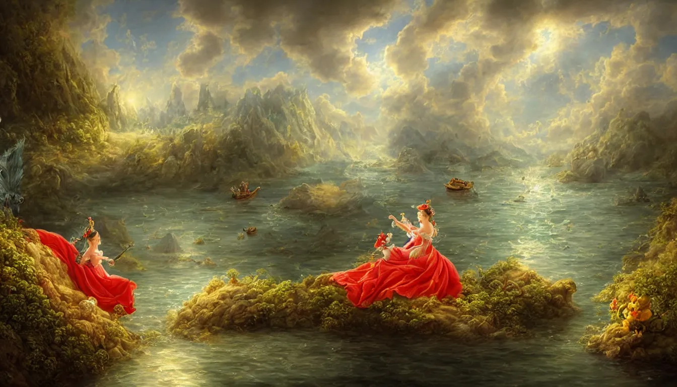 A fantasy fairytale story style painting, ladybird 🐞, | Stable ...