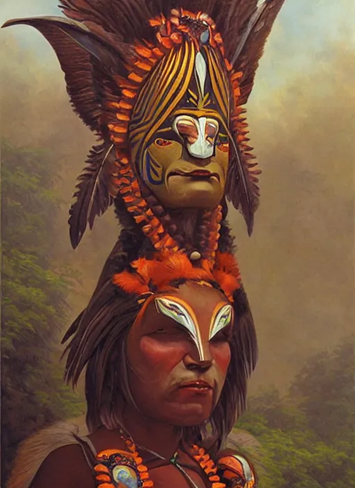 amazonian shamanic tradition, tribal masks, totem, art | Stable ...
