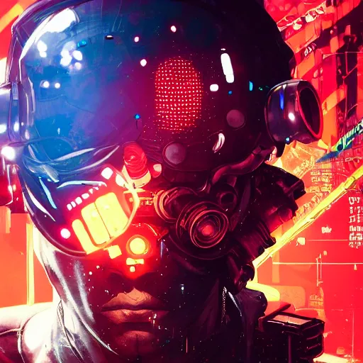 highly detailed portrait of a cyberpunk HeadHunterz | Stable Diffusion