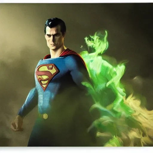 superman smoke kryptonite green dust, wlop, superman | Stable Diffusion ...